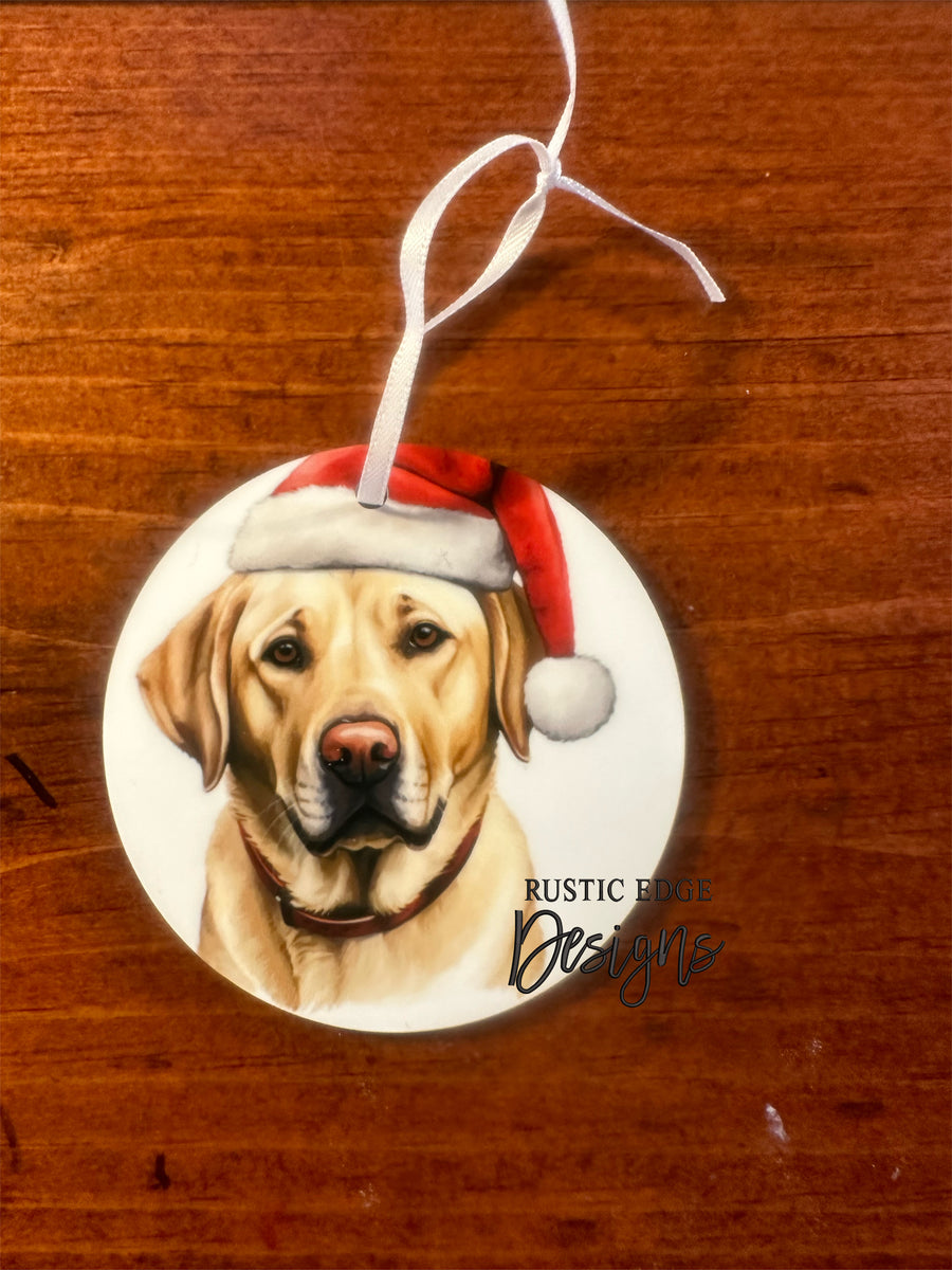 Yellow Lab Ornament – Rustic Edge Designs